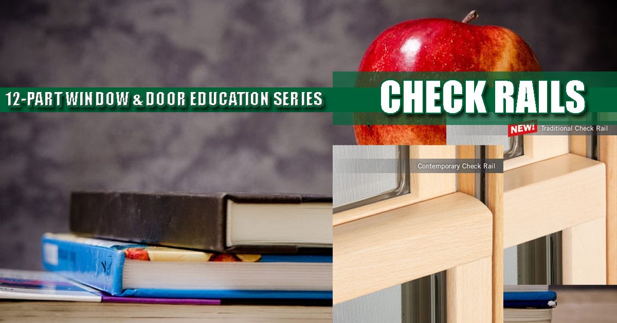 Double Hung Window Frame Check Rail Options on Long Island