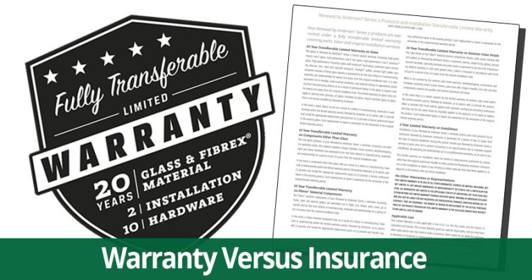 Replacement Window Warranty vs Homeowners Insurance - Renewal by Andersen